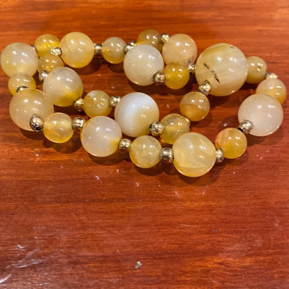 Source Unknown | Jewelry | Translucent Honey Agate Necklace With A Gold ...